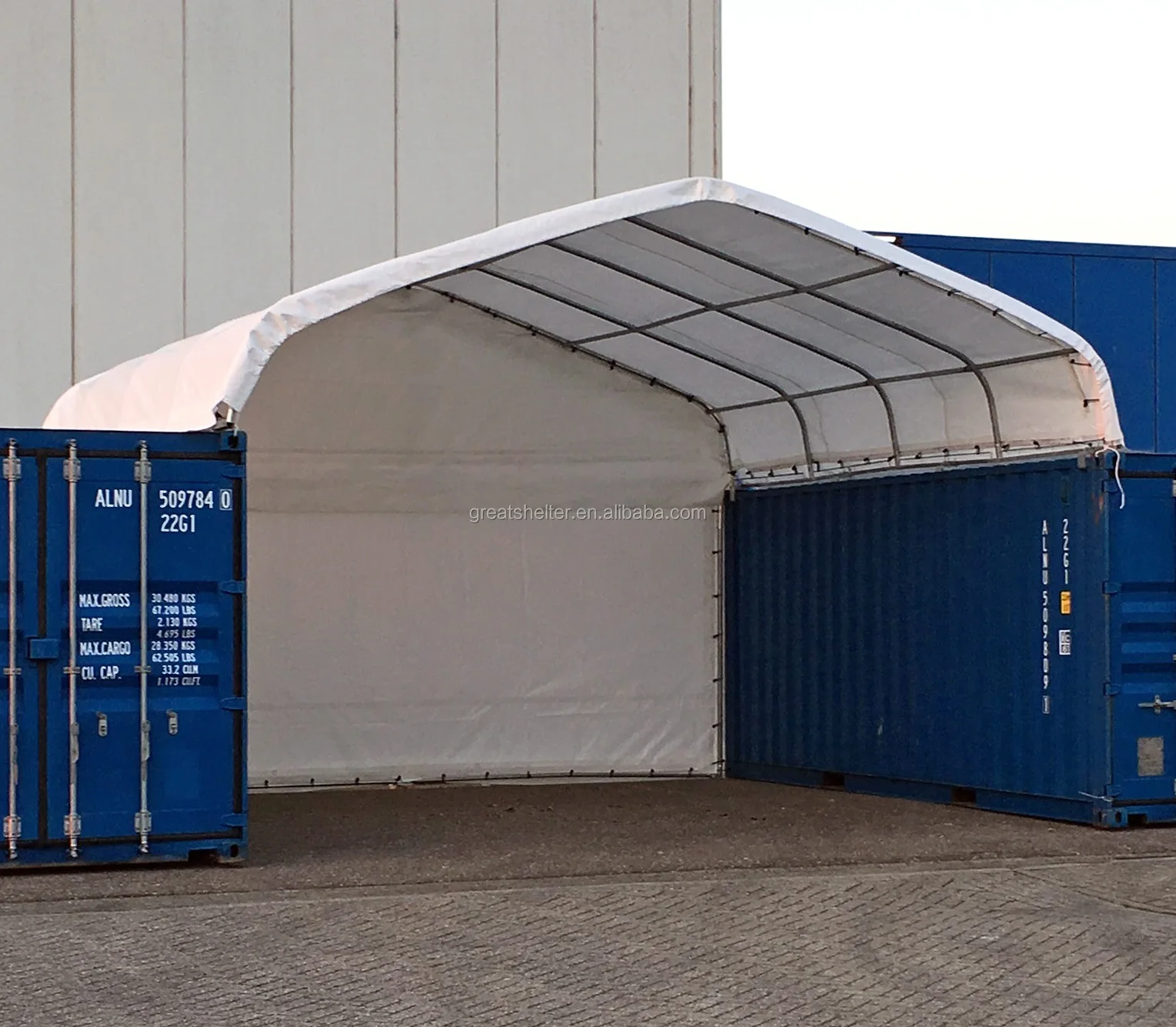 C2020 C2040 Heavy Duty Steel Shipping Container Canopy Shelter