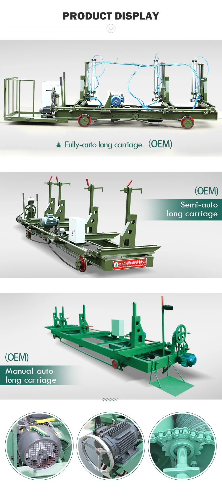 Computer Controlled Wood Cutting Sawmill Log Carriage for Sale