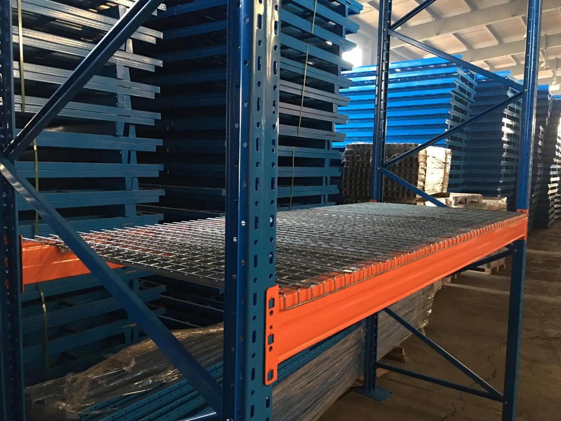 Wire Mesh Deck Heavy Duty Pallet Rack L2700*W1100*H4050mm 2 Levels ...