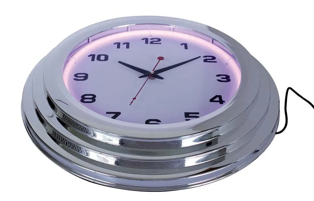 New Products! Led 15 Inch Round Wall Neon Light Wall Clock - Buy Wall ...