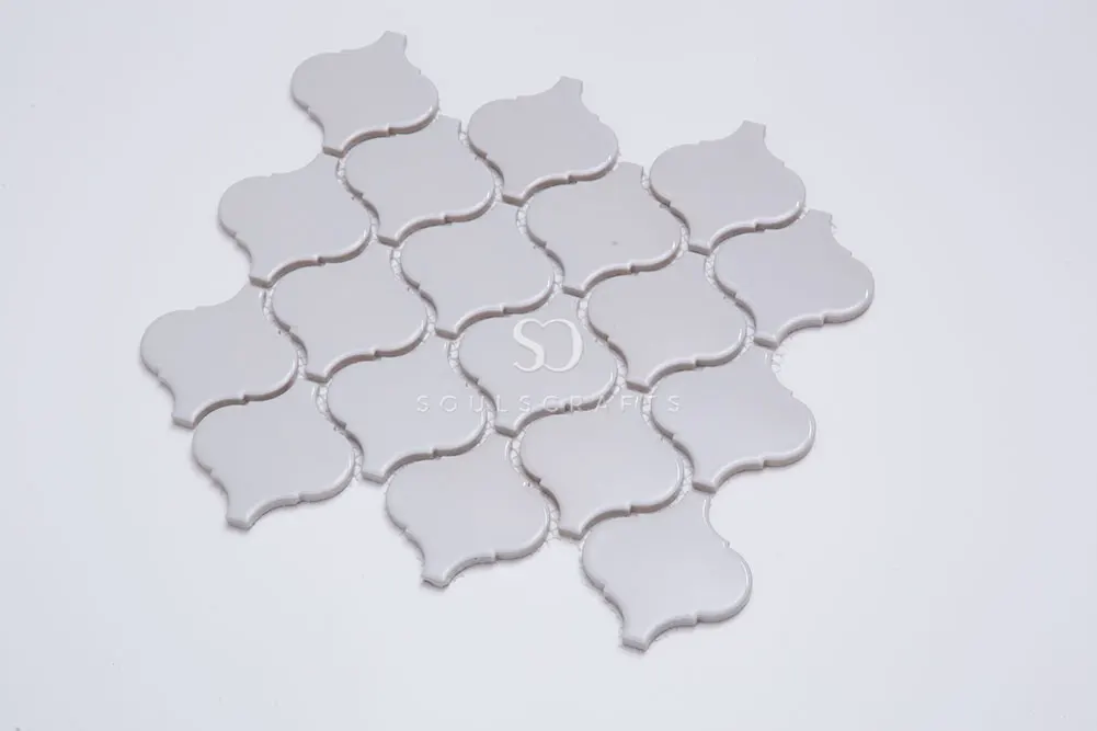 Arabesque Lantern Pattern Glazed Ceramic Mosaic Tiles