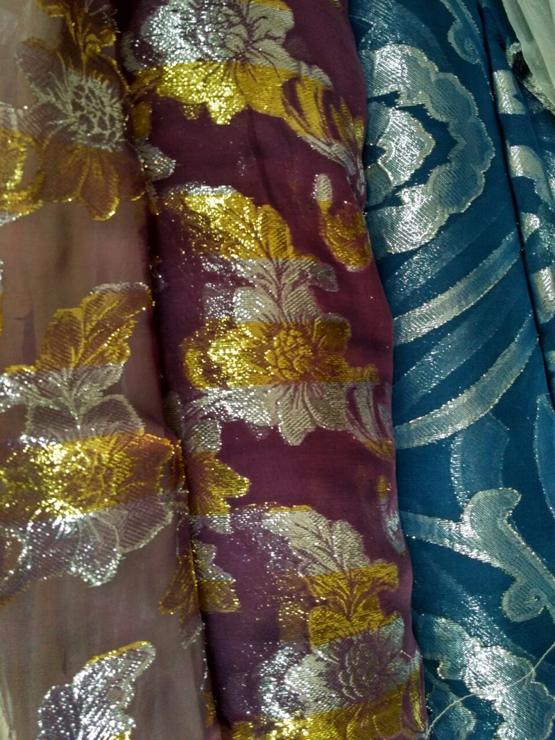 Metallic Silk Chiffon Fabric - Perfect for Chiffon Dresses