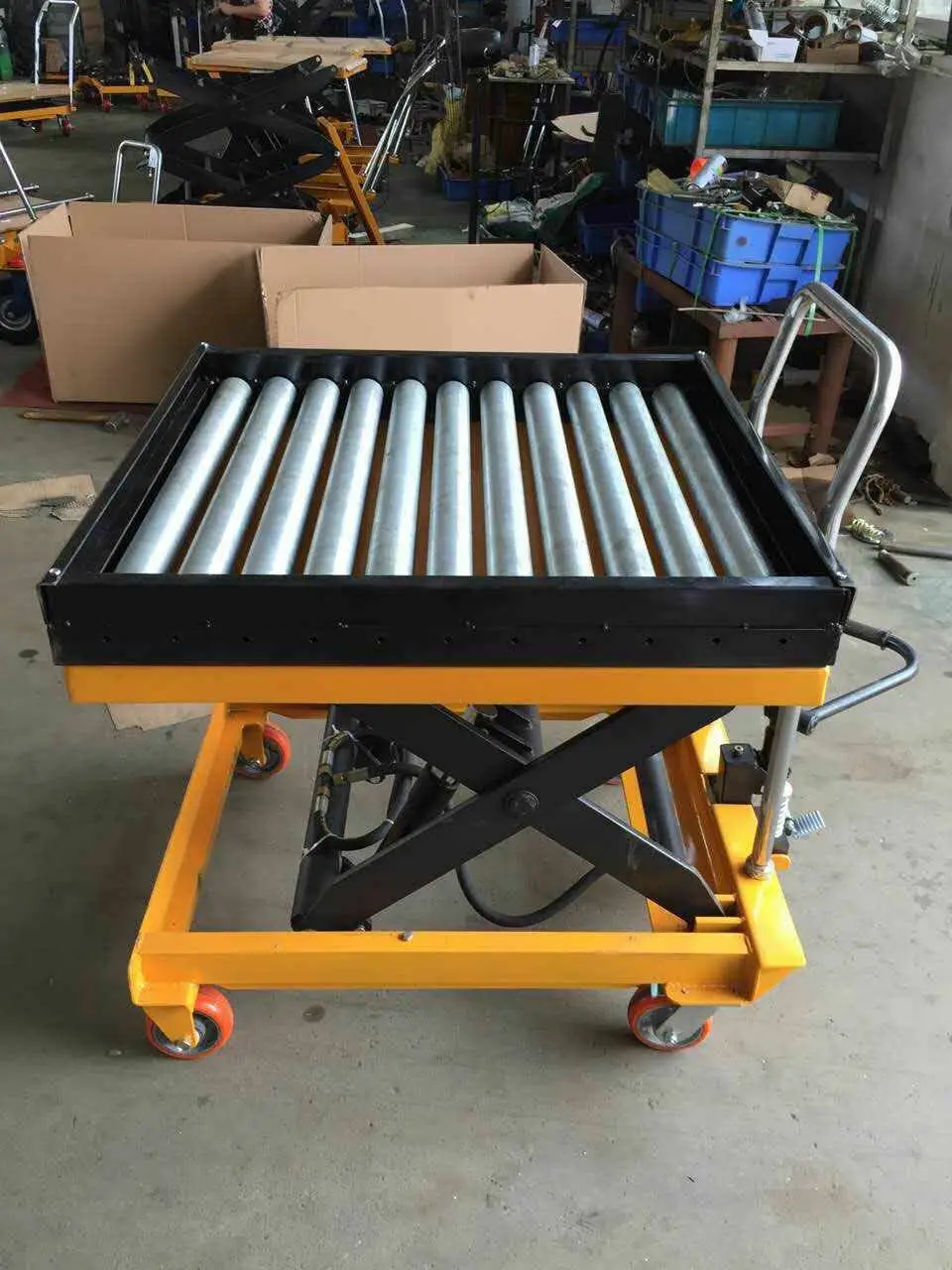 Hand Push Mobile Hydraulic Scissor Lift Table Cart - Buy Hydraulic ...