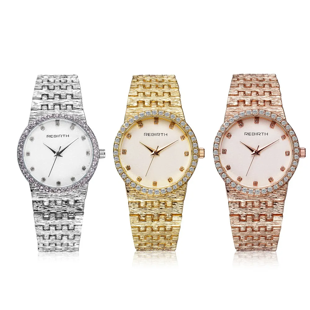 Rebirth Re105 Women Quartz Watch Shiny Wristwatches Fancy Fashion ...