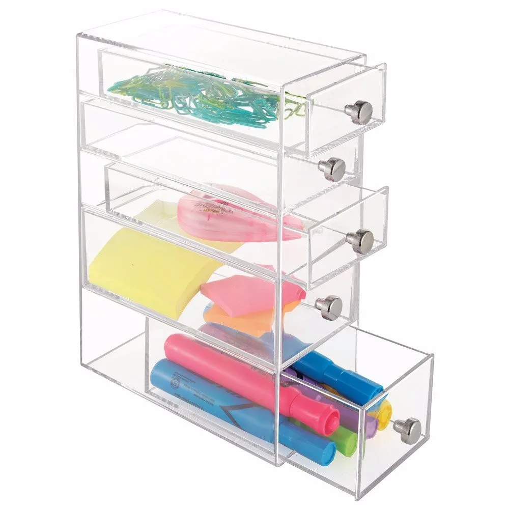 5 Drawers Home Shoe Storage Box Acrylic Sunglass Office Supplies ...