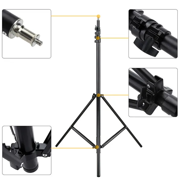 Aluminum Alloy Adjustable Light Stand Tripod 2.8m For Studio Photo ...