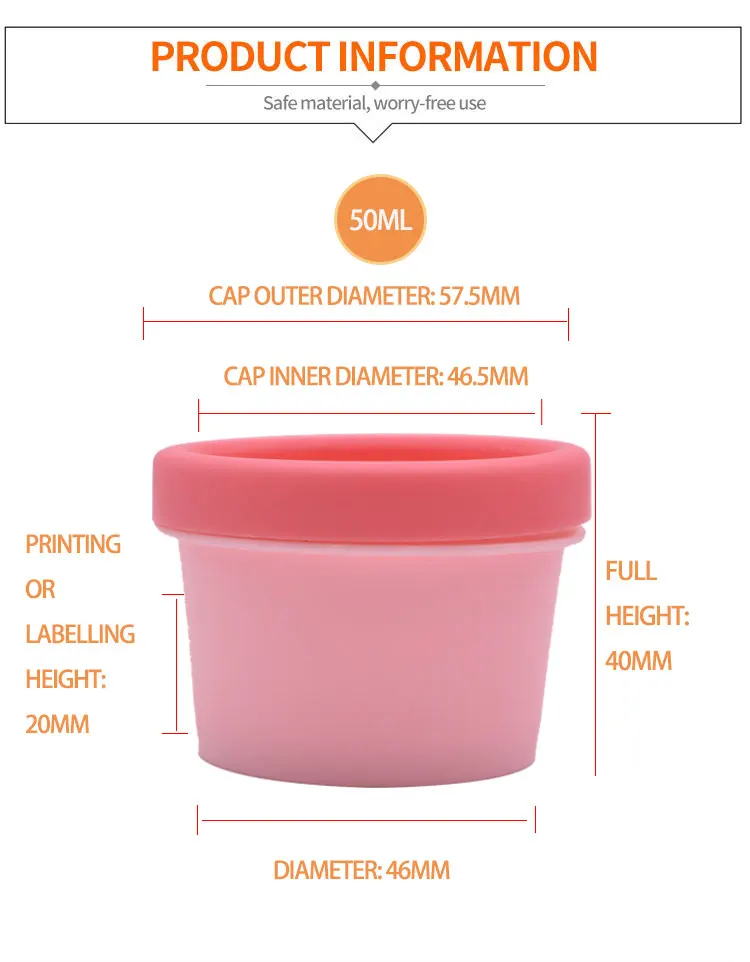 Disposable Free Sample Reusable Pink Clear 50ml Plastic Ice Cream ...