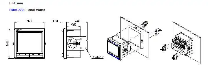 Piloto Pmac770 Pantalla Lcd Tres Fase Analógico Digital Medidor De ...