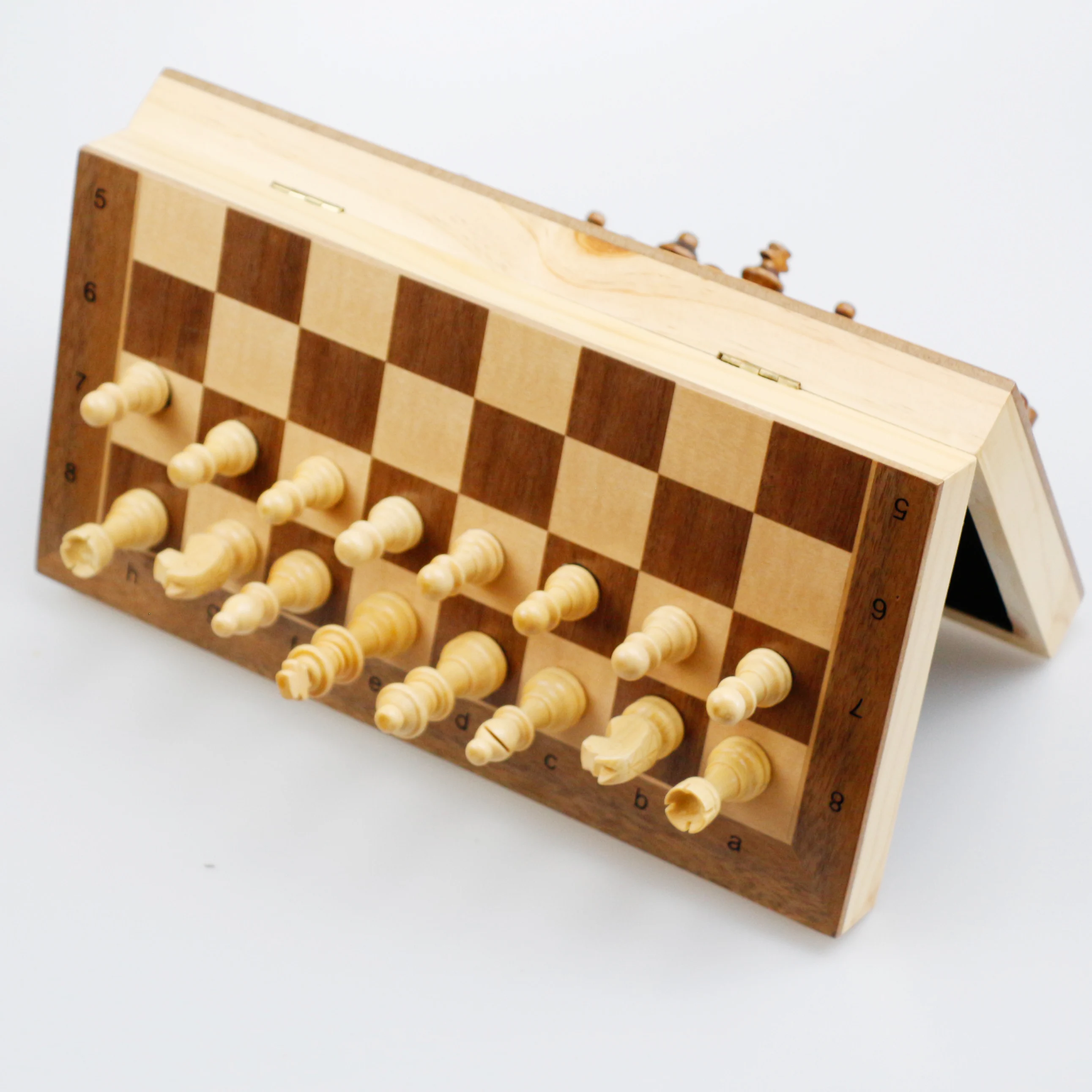 Wooden Chess Box Inlaid Magnetic Pieces Chess Box - Buy Wooden Chess ...