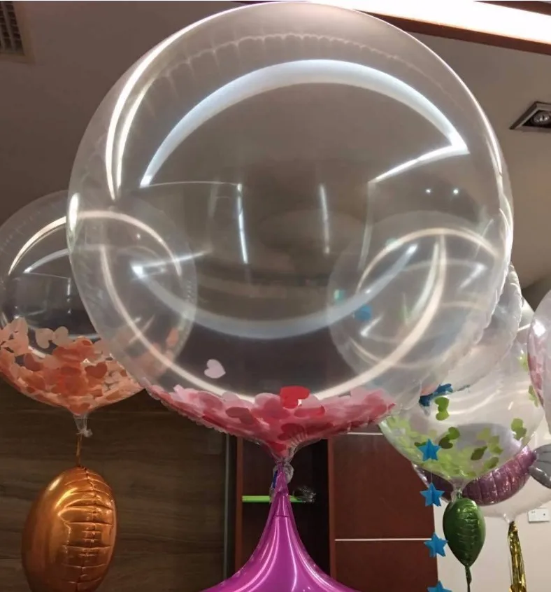 2018 Creative Clear Pvc 18 Balloons With Led Light And Holder - Buy ...
