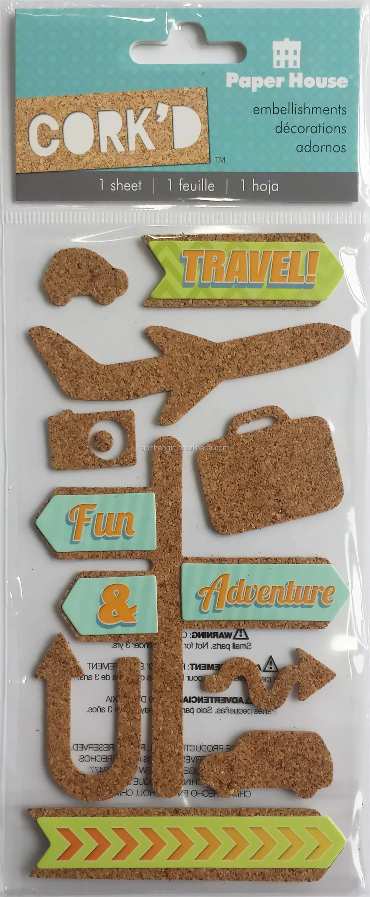 Cork Sticker For Scrapbooks Diy Self-adhesive Label Decorative Cute ...