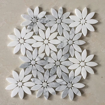 Low Price White Flower Decoration Wall Tile Mosaic - Buy Decoration ...