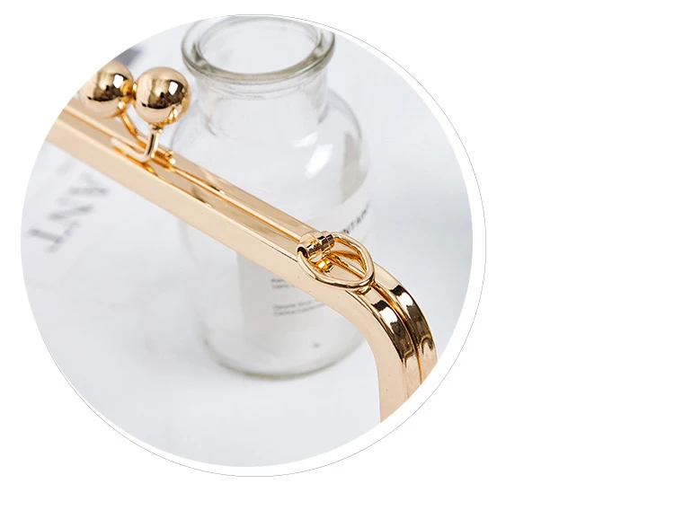 20.5cm Square Round Corner Kiss Lock Ball Clasp Bag Frames