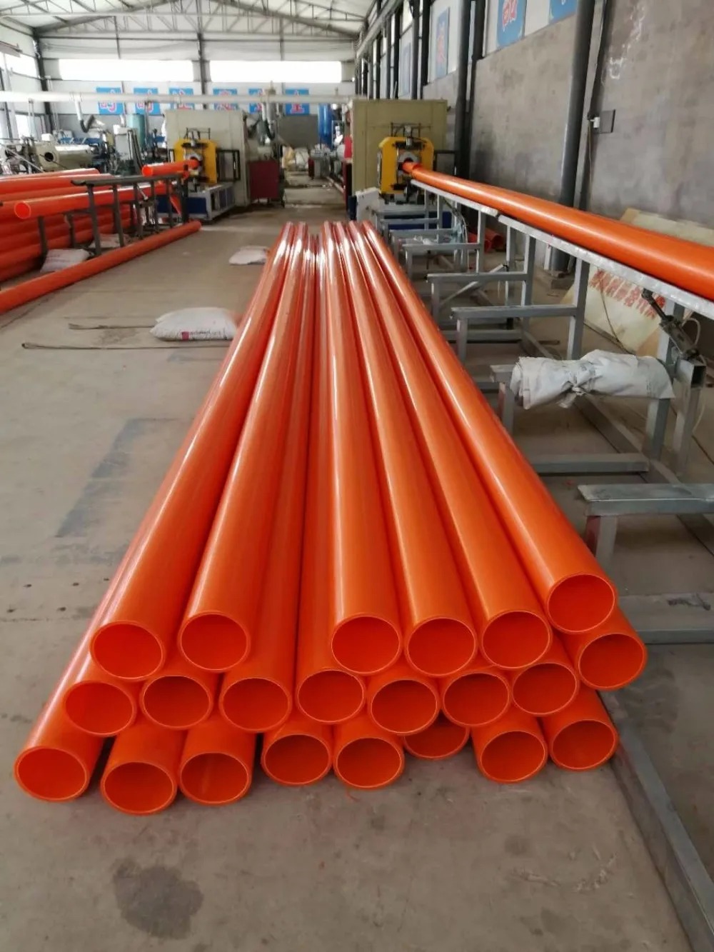 Orange MPP Underground Electrical Cable Conduit Pipe