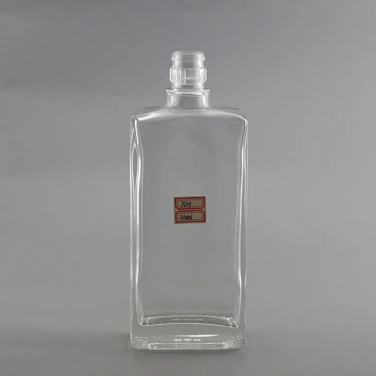 Cube Shaped Glass Bottle 750ml 500ml Whisky Bottle With Cork - Buy Cube ...