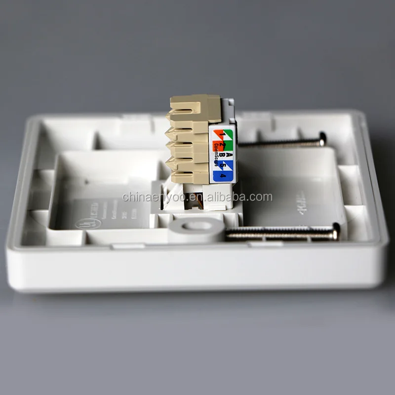 Dual Port RJ45 Commscope Face Plate - Enyoo or OEM