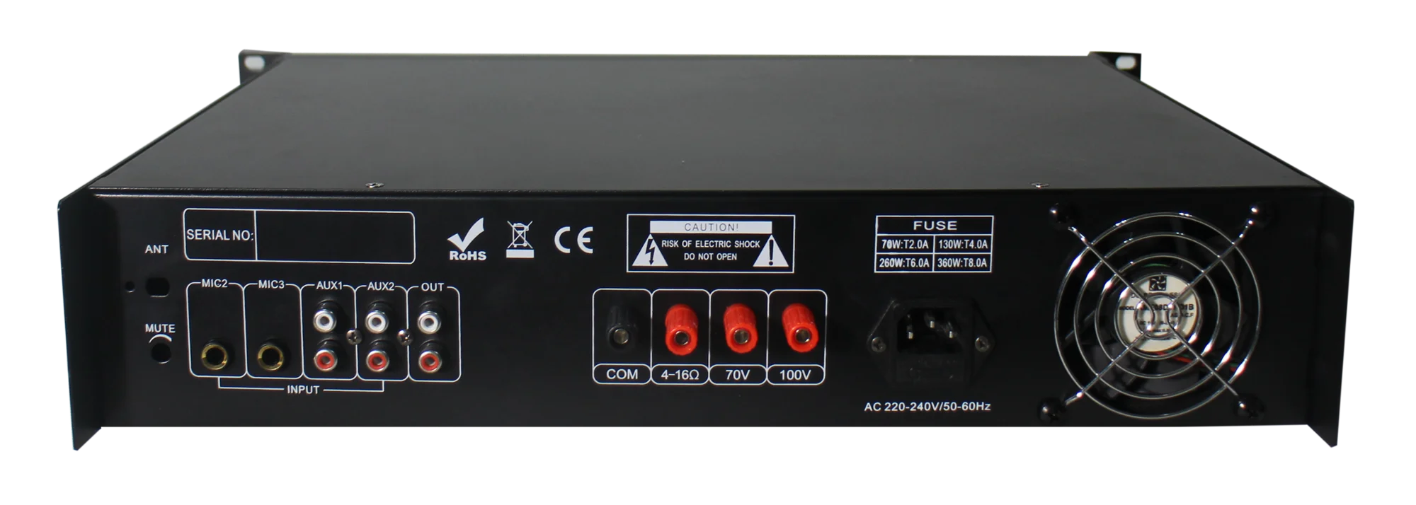 MA-360 Sound Power Amplifier - Pro Audio for Desktop or Rack
