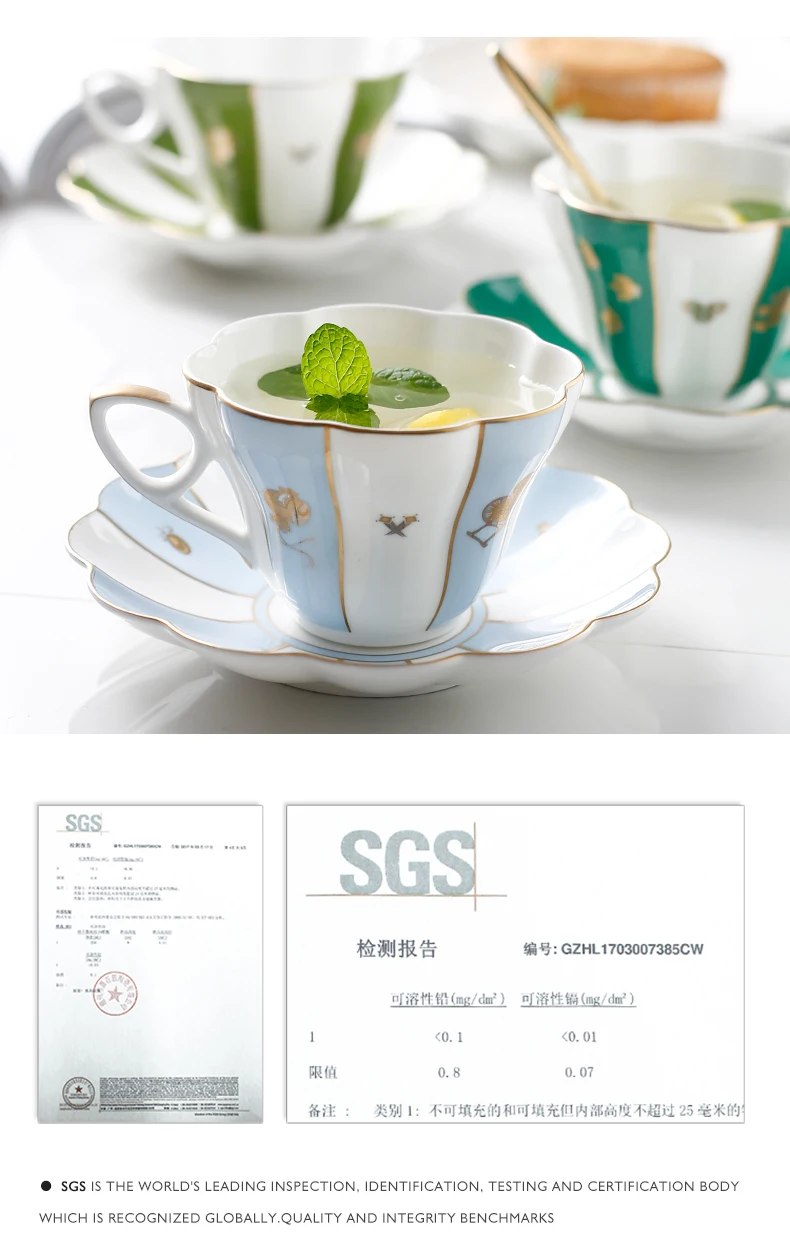 Custom Printed Design Coffee Tea Cup Sets Porcelain For Party - Buy Tea ...