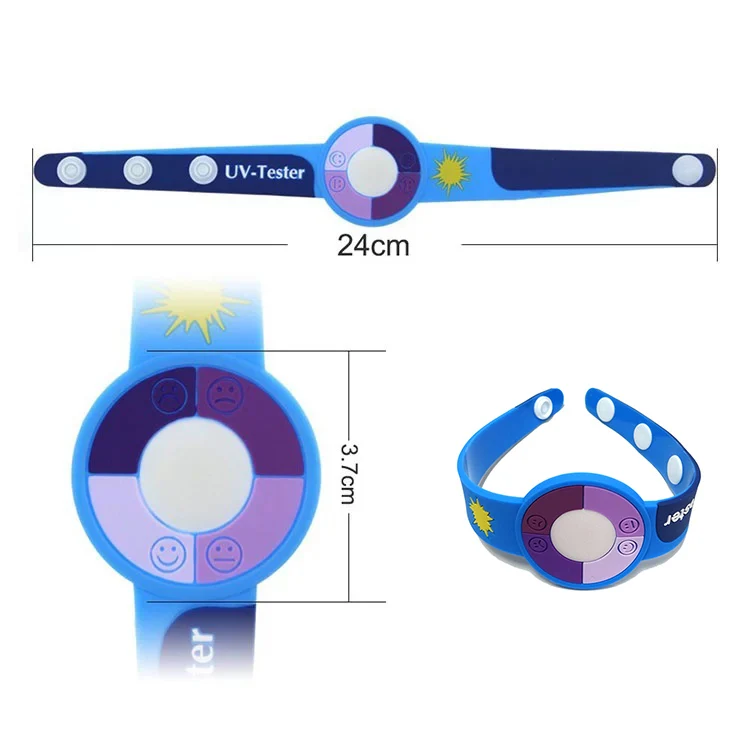 Sun Safe Uv Indicator Wristband Soft Rubber Uv Tester Bracelet - Buy Uv ...