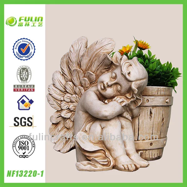 European Decorative Garden Angel Resin Flower Pot