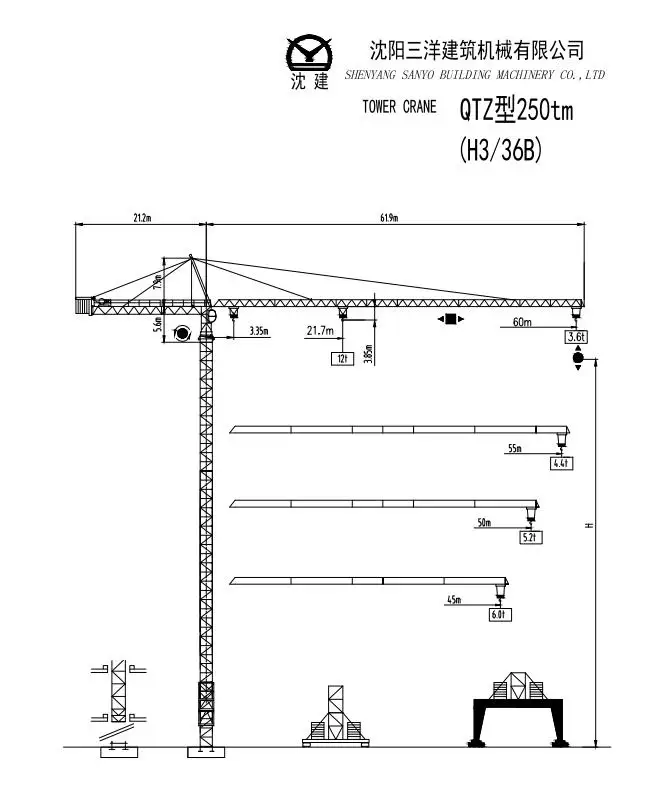 Construction Topkit H3/36B Tower Crane Products from Sym Hoist&Tower ...