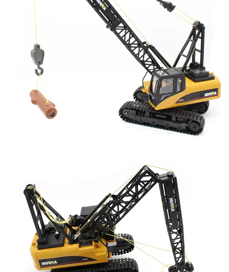 1:14 HUINA 1572 2.4G 15CH Die-cast Tower Grab Construction Toys Rc ...