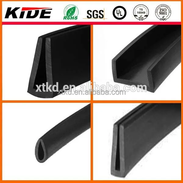 Epdm tira/canal u, tiras de caucho epdm franja de protección ...