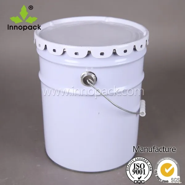 5 Gallon Steel Tin Bucket With Anti- Static Rigid Disposable Pail ...