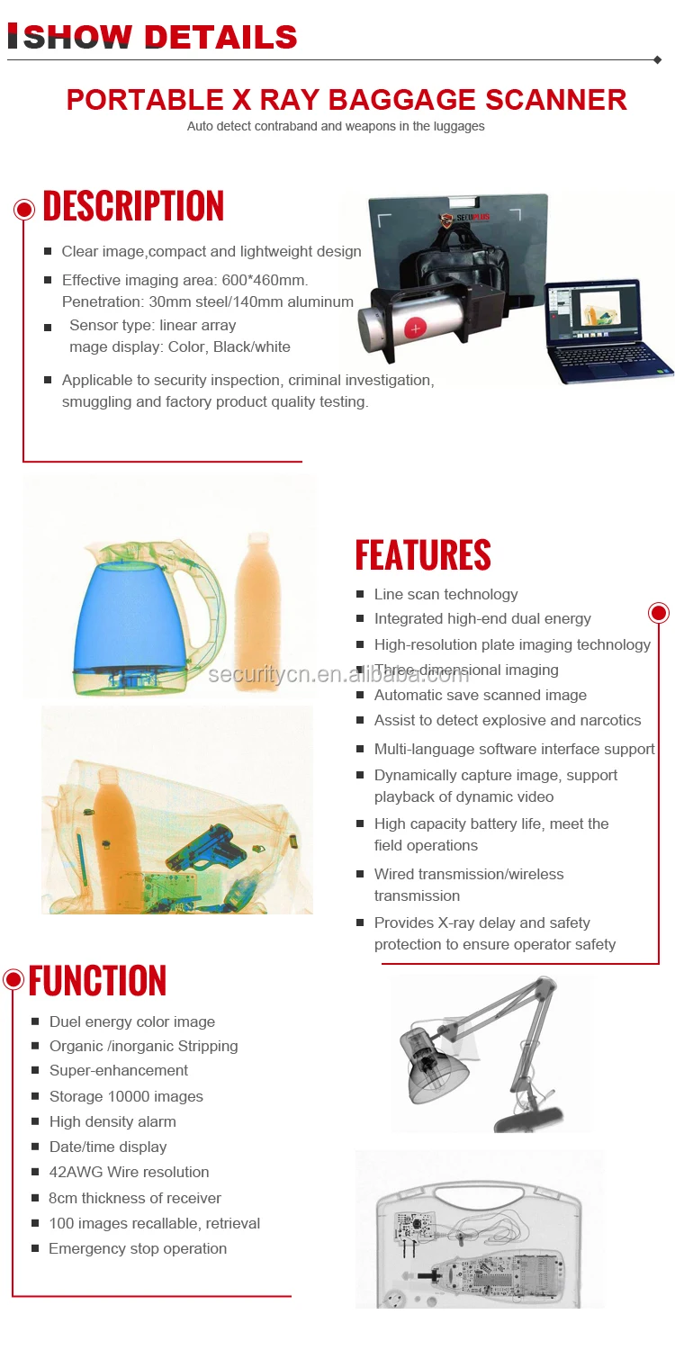 Secu Plus Portable X-ray Scanner With Clear Image And Compact Design ...