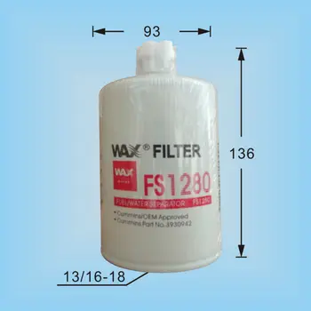 Fs1280 - Buy Fs1280 Fuel Water Separator For Cummins,Cummins Filter ...