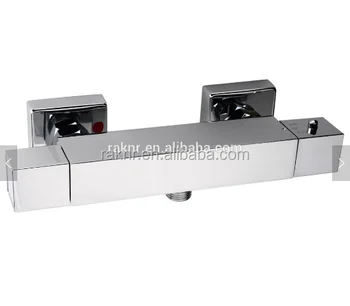 Thermostatic Square Bath Shower Bar Mixer Tap Valve - Chrome Plated ...