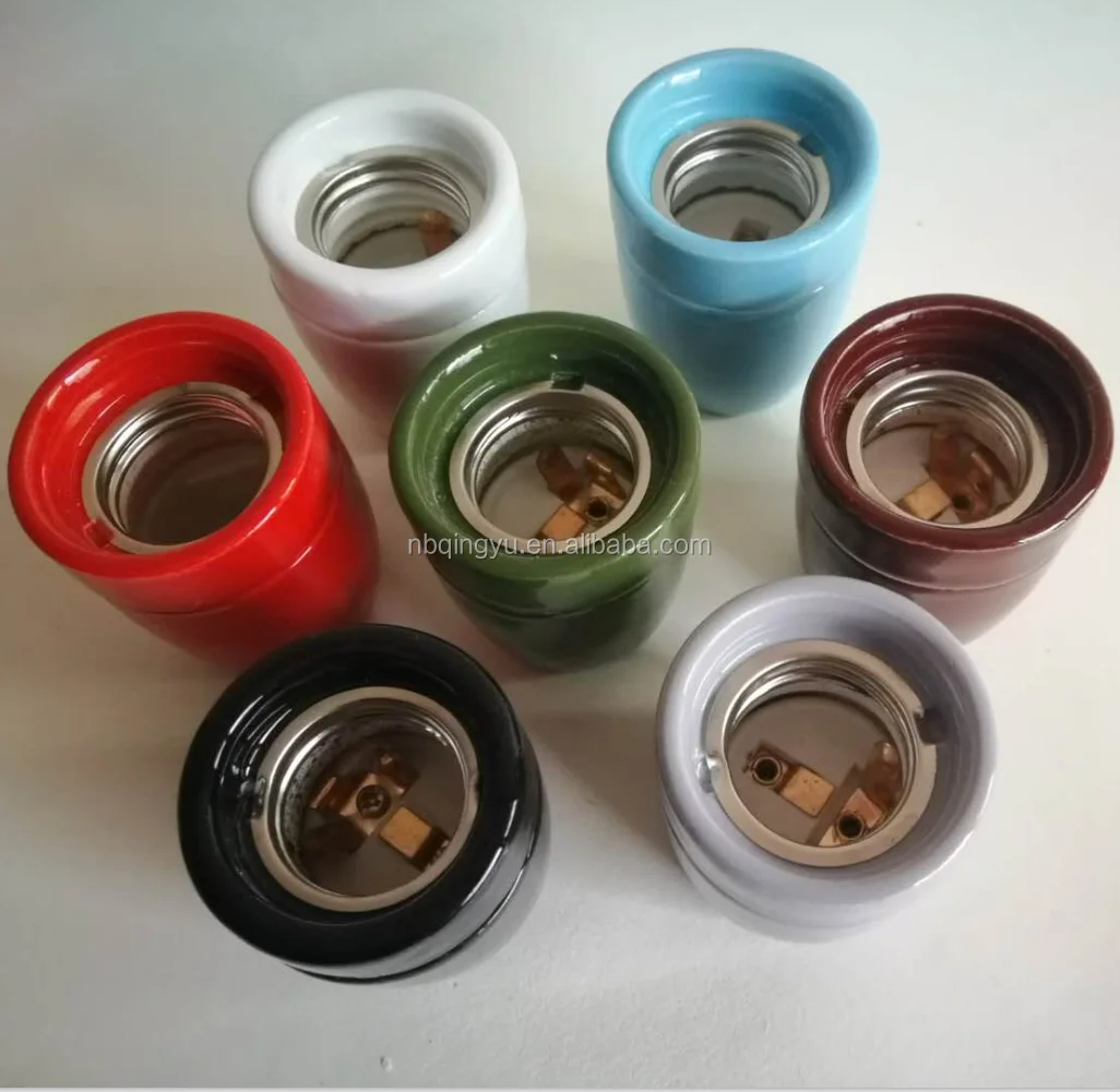 Vintage Edison Lamp Socket - Ceramic Sockets with Color
