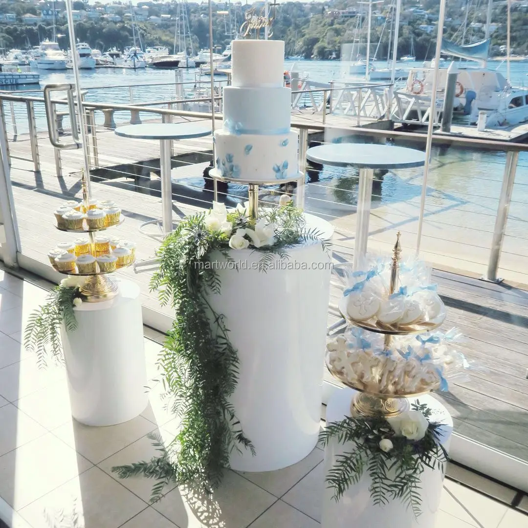 Cylinders Plinths White Round Pillars Plinths Wedding Column Wedding ...