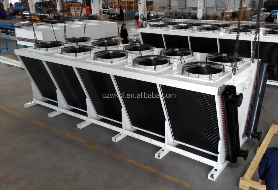 High Efficiency V-shaped Industrial Air Dry Cooler For Water Chiller ...
