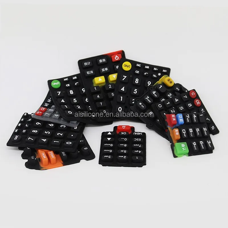 Custom Silicone Rubber Button Keypads for Calculators