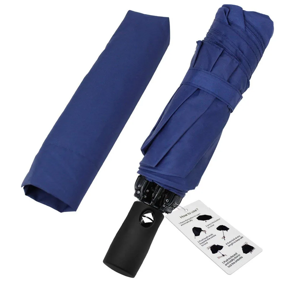 46inch Navy Blue Classic Reinforce Stormproof Umbrella