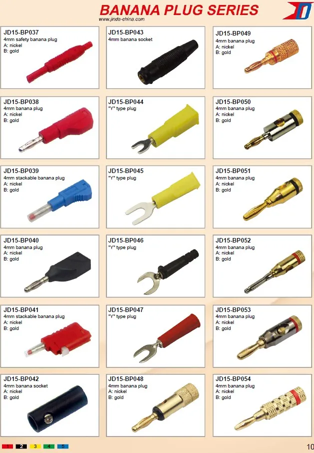 High Voltage Shrouded 2mm Safety Banana Plug Connectors