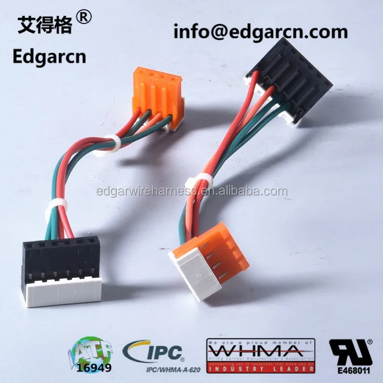 Rast 2.5mm power connector with 2.54MM IDC flat Cable assembly for PCB ...
