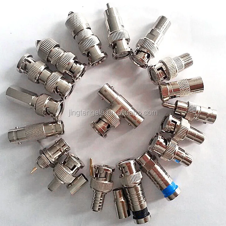 Male Female Cable Compression Triaxial CCTV BNC Connector