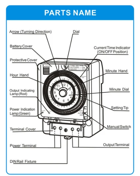 Tb-35 / Tb35-N AC110V-220V 10A Mechanical Timer Manual /Auto Control ...