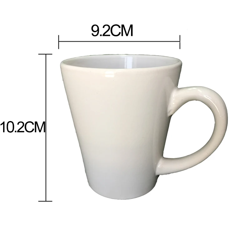 Wholesale V-shape 11oz White Coffee Mug With Sublimation Coating For ...