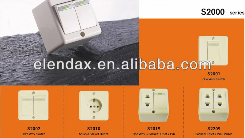 S2001 Surface Mount Light Switch - European Style