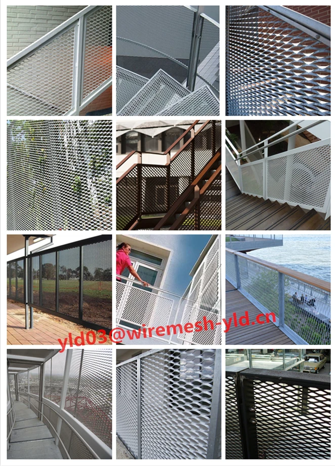 Durable Modern Perfab Expanded Metal Stair Railings And Balcony Screen ...
