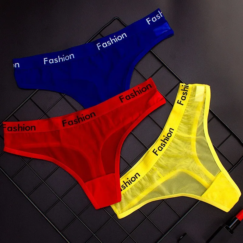 Sexty Women's Transparent G String Thongs Panties Wide Waist Band ...