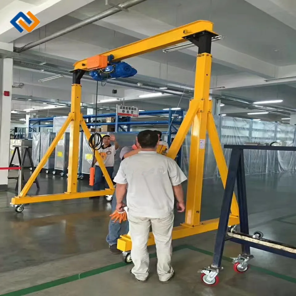 Factory Price Movable Gantry Crane With Electric Chain Hoist - Buy ...