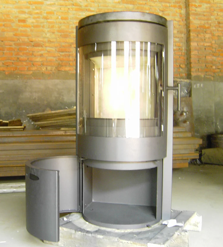 2022 Circular Freestanding Cast Iron Kit Wood Burning Barrel Stove ...
