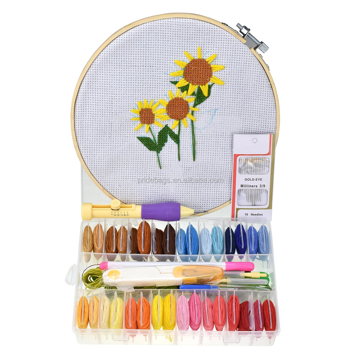 Magic Embroidery Pen Punch Needle Set 32pcs Embroidery Floss Cross ...