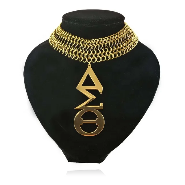 Topvesko Large Chain Delta DST Symbol Sorority Stainless Steel Pendant ...