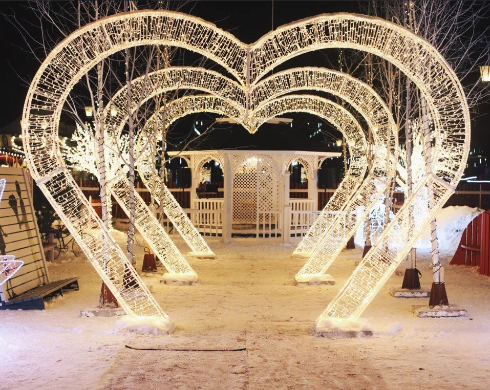 Outdoor Led Arch Motif Lights Led Christmas Cross Motif Light Street ...