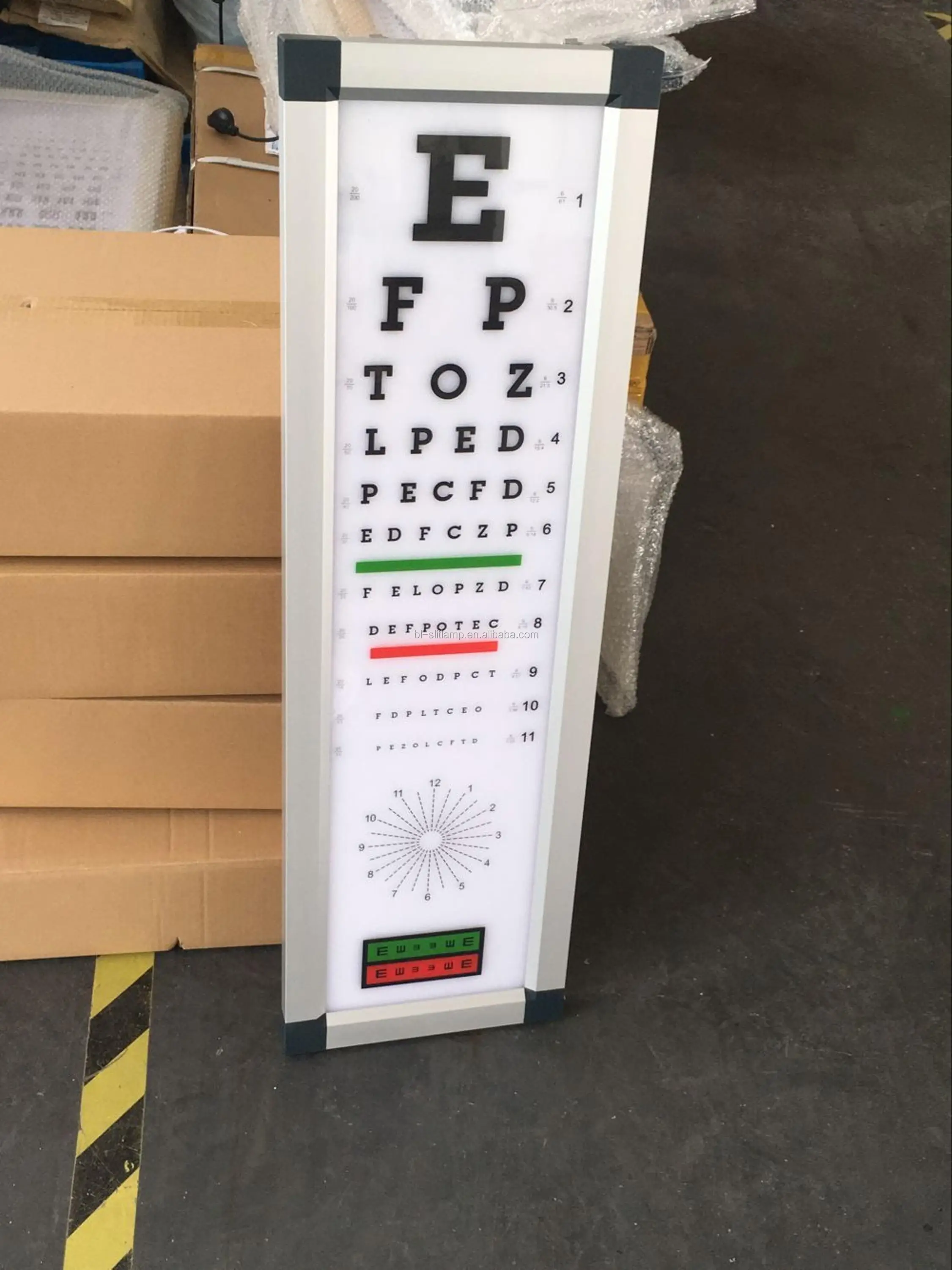Optical C Ring E Letter Visual Acuity Chart - Near Vision Test